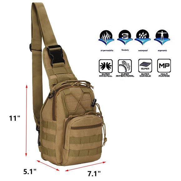 Spencer | Bags | Men Tactical Sling Bag Military Molle Chest Bag | Poshmark